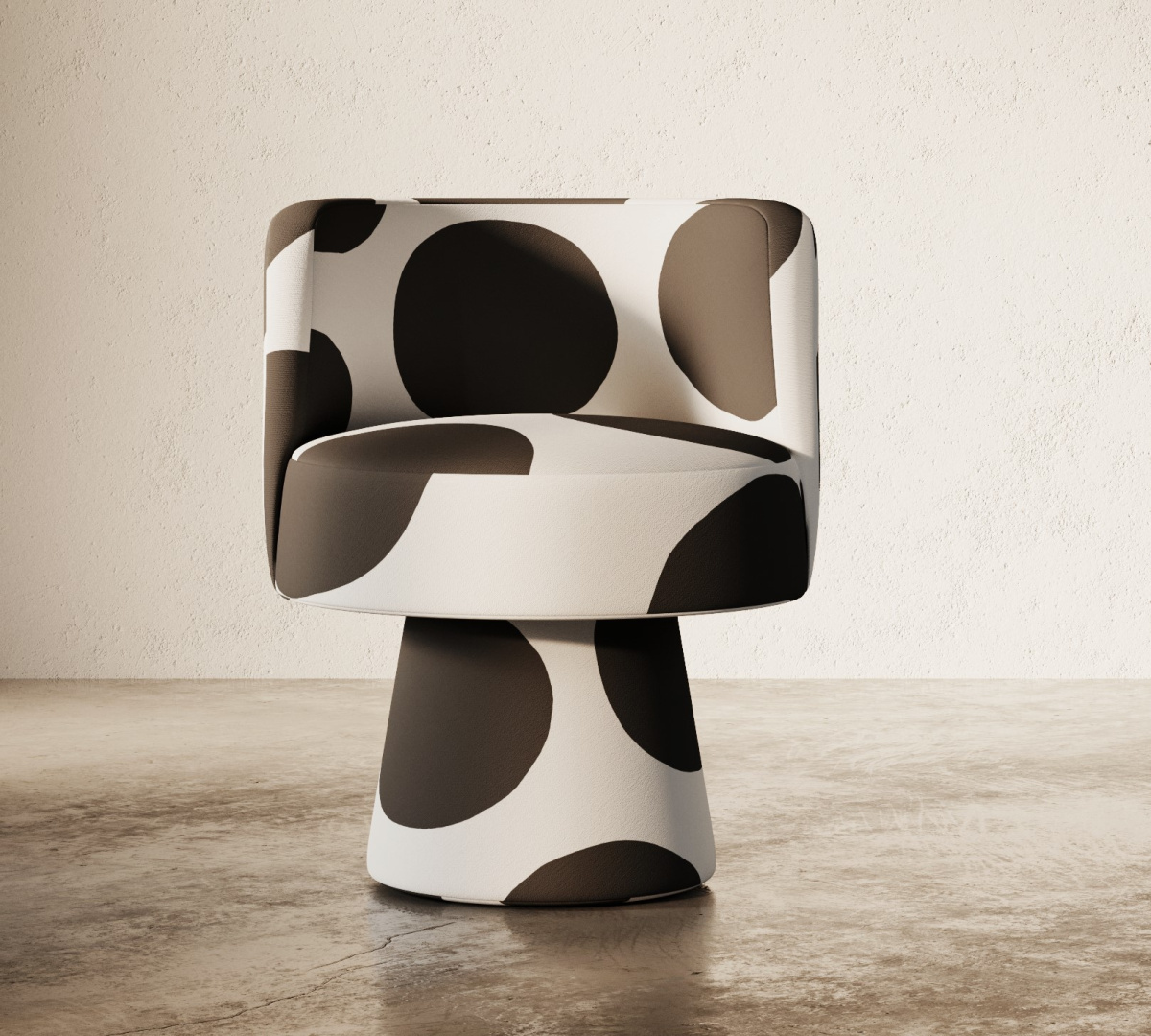 FOTEL OBROTOWY BLACK DOT - Happy Barok - MonkeyMachine.pl